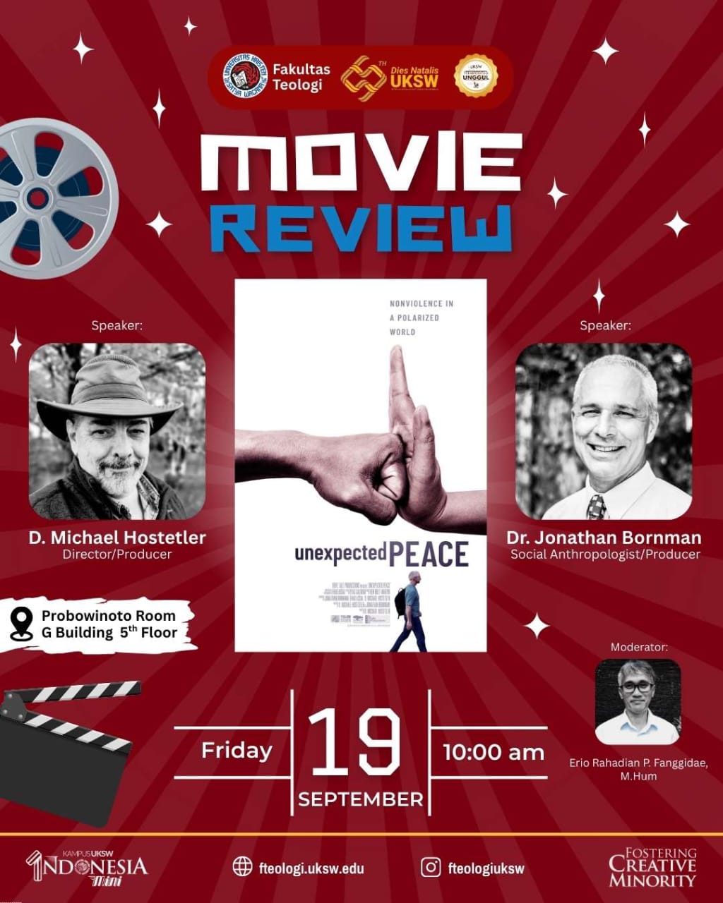 Film Unexpected Peace di UKSW: Belajar Damai dari Perjumpaan yang ...